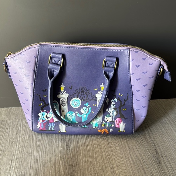 Loungefly | Bags | Loungefly Disneys Haunted Mansion Purple Satchel ...